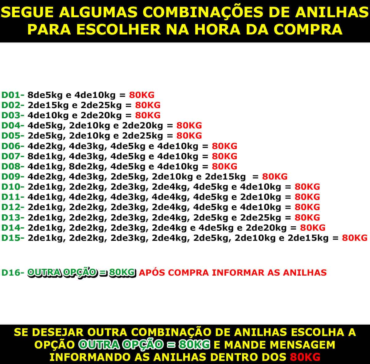 Kit 80kg Anilhas EMBORRACHADAS + Barra De 1,80cm E 2de40cm Maciças ...