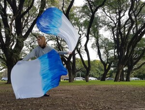 Bandeira Oceano Tingida Seda Gloss - Criador Flags