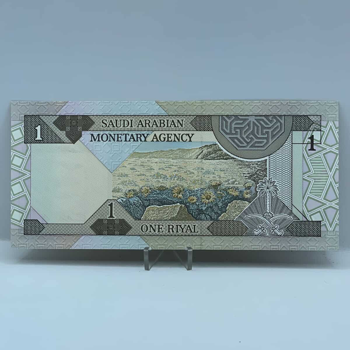 Arábia Saudita 1 Riyal - Saudi Arabian Monetary Agency - Flor de ...